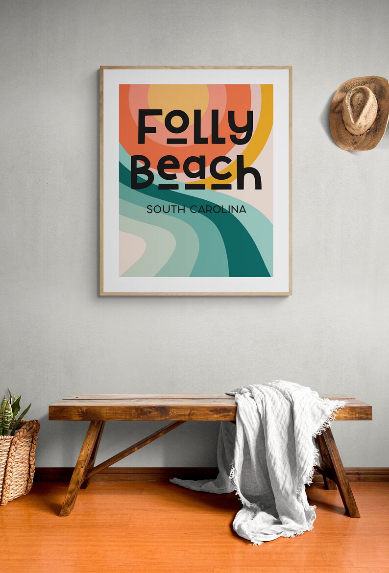 Folly Beach Art Print South Carolina Art Charleston Art - Etsy