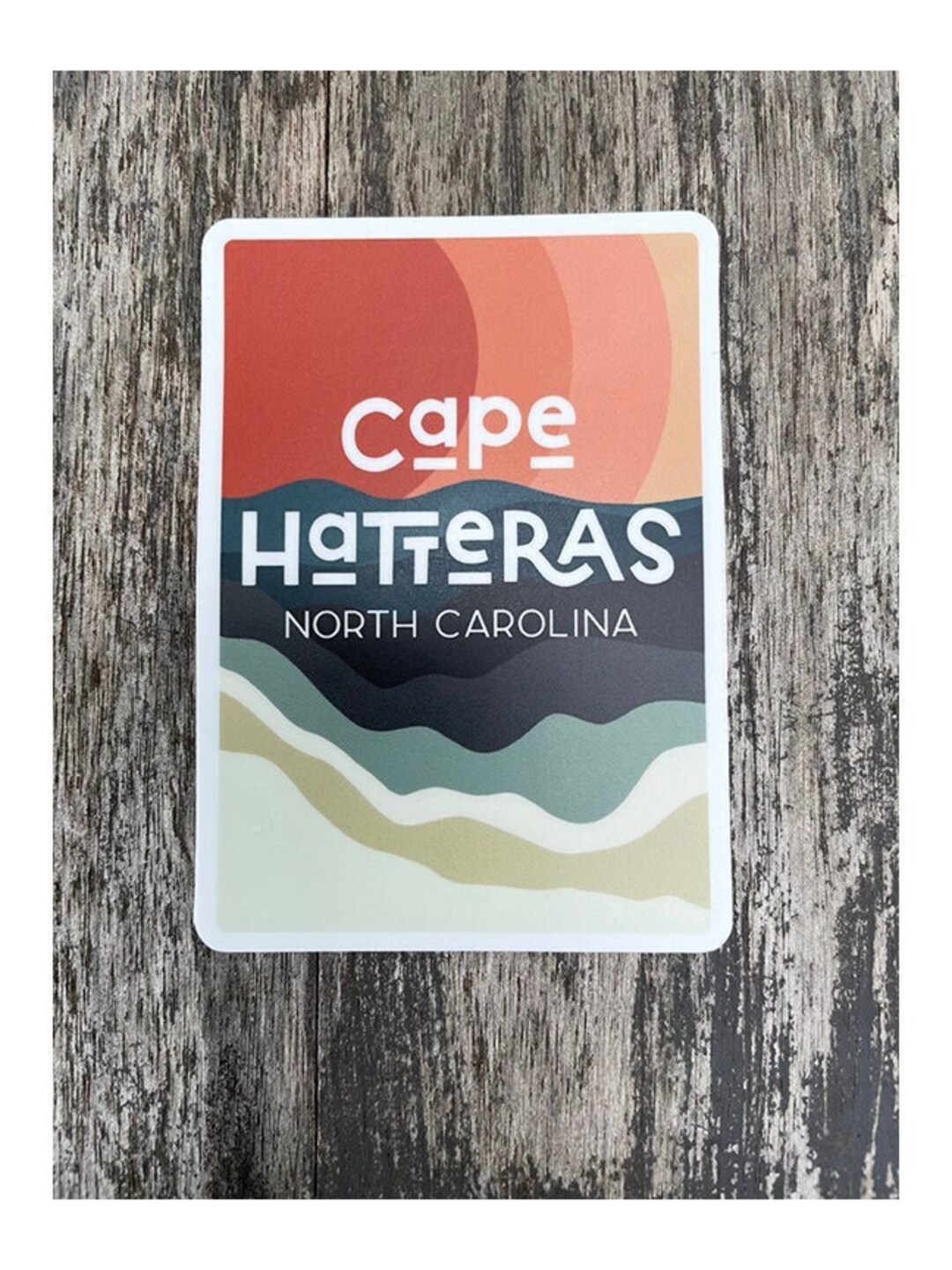 Cape Hatteras Sticker, Outer Banks Sticker, Waterbottle Sticker, Vinyl ...