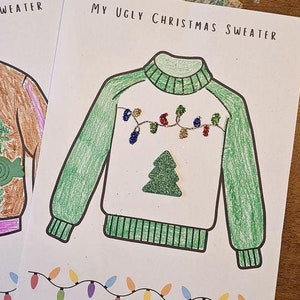 Winter Christmas Printable Activity Bundle for Kids! Design an Ugly ...