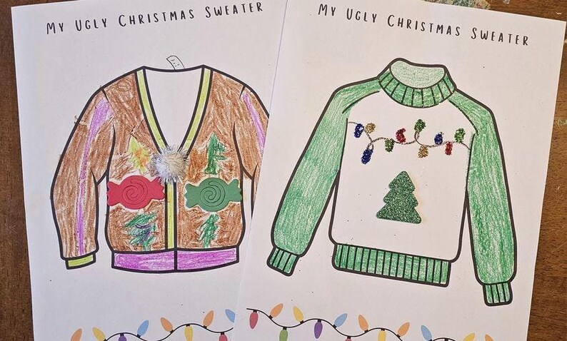 Winter Christmas Printable Activity Bundle for Kids! Design an Ugly ...