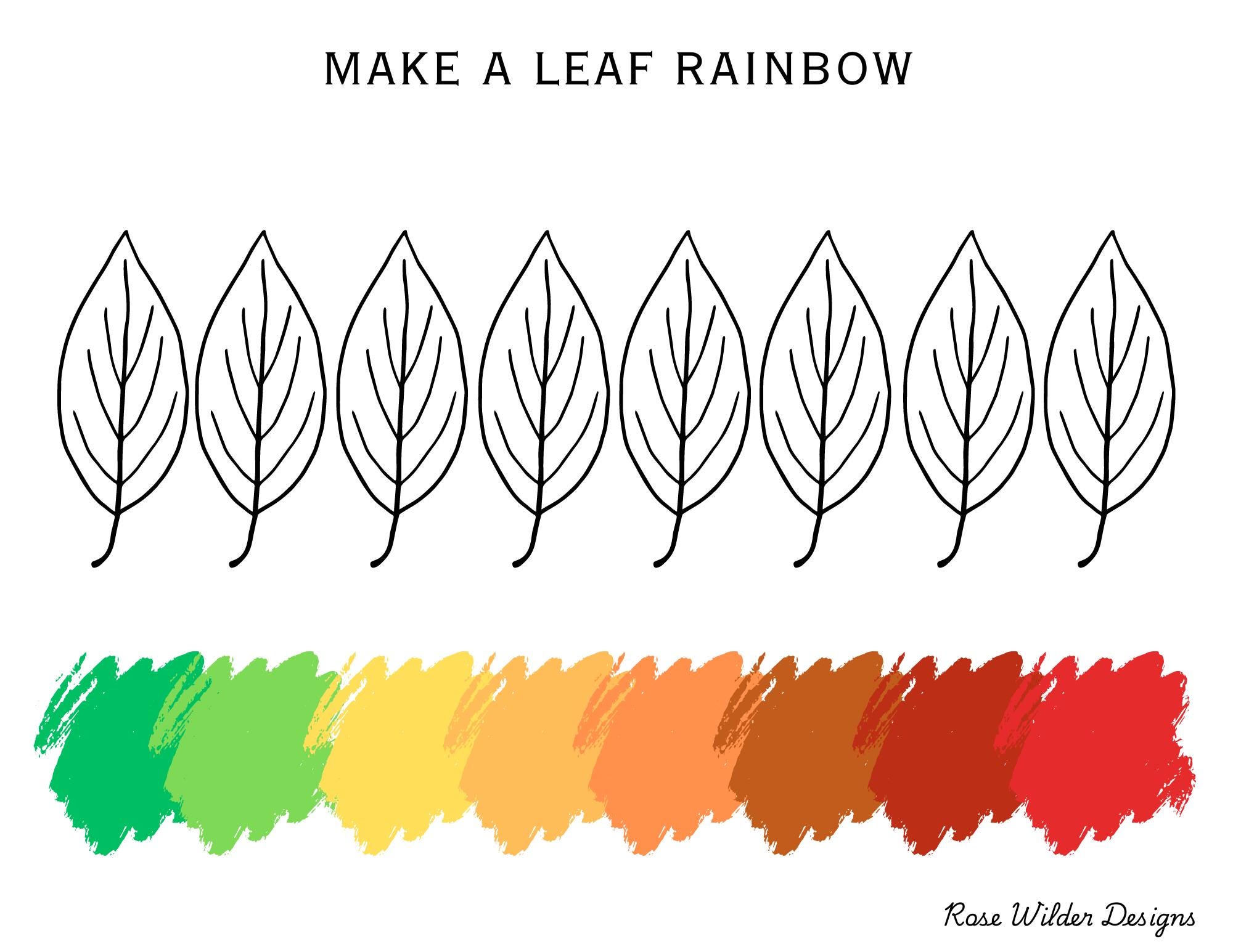 Autumn Leaf Scavenger Hunt, Leaf Rainbow, Fall Nature Activities ...