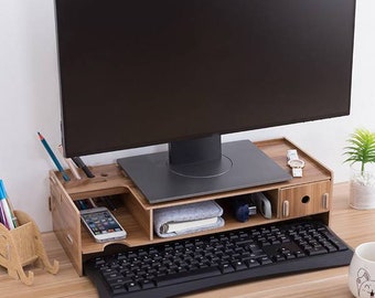 Monitor Stand Riser Keyboard - Etsy