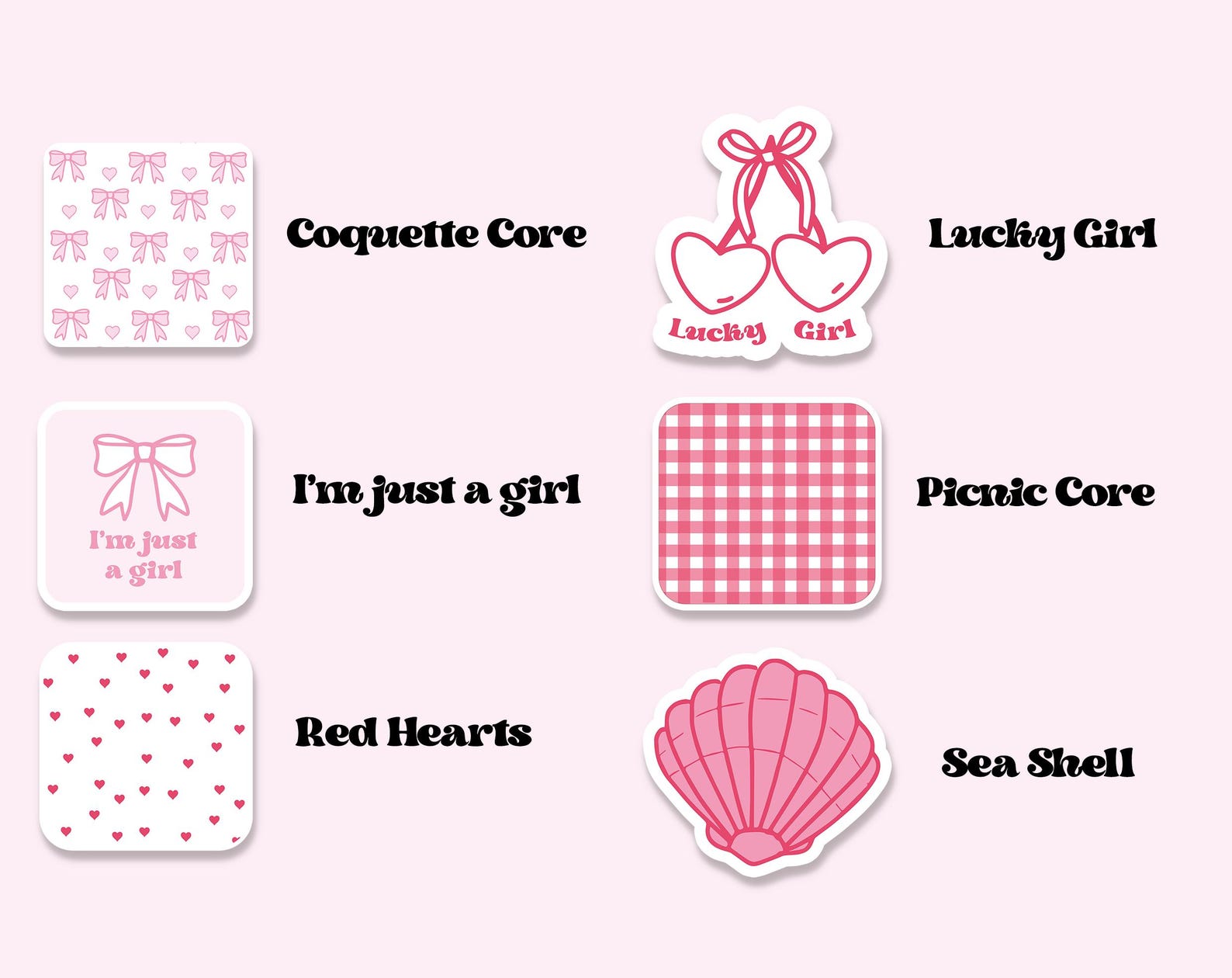 Flirty Stickers | Cute Aesthetic Stickers for Journals | Coquette Core ...