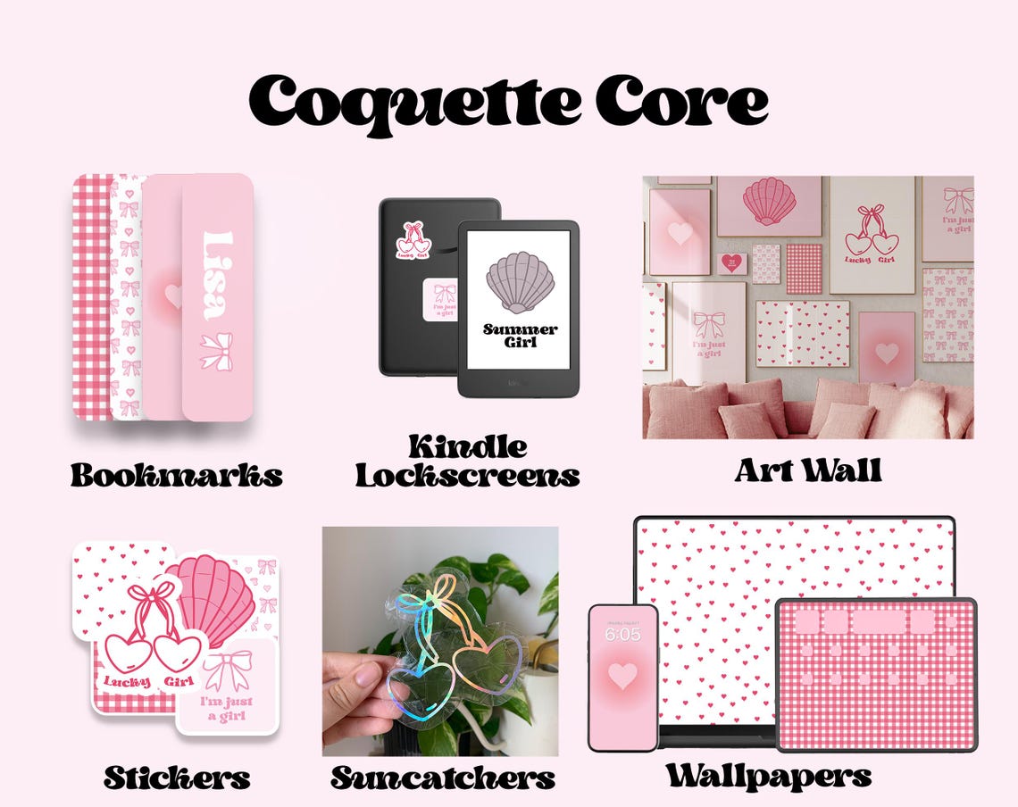 Personalized Coquette Bookmarks | Custom Name Bookmark | Cute Aesthetic ...