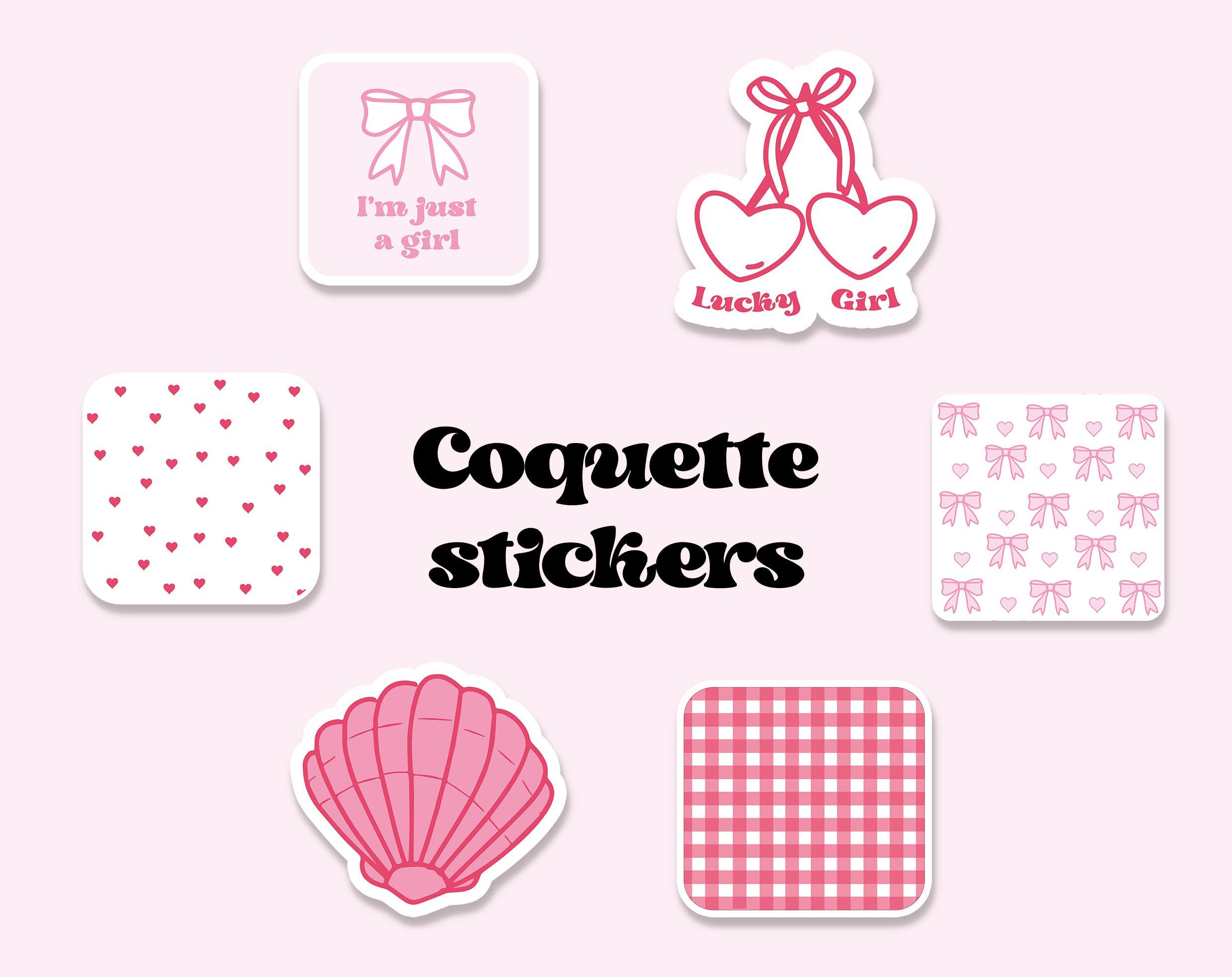 Flirty Stickers | Cute Aesthetic Stickers for Journals | Coquette Core ...