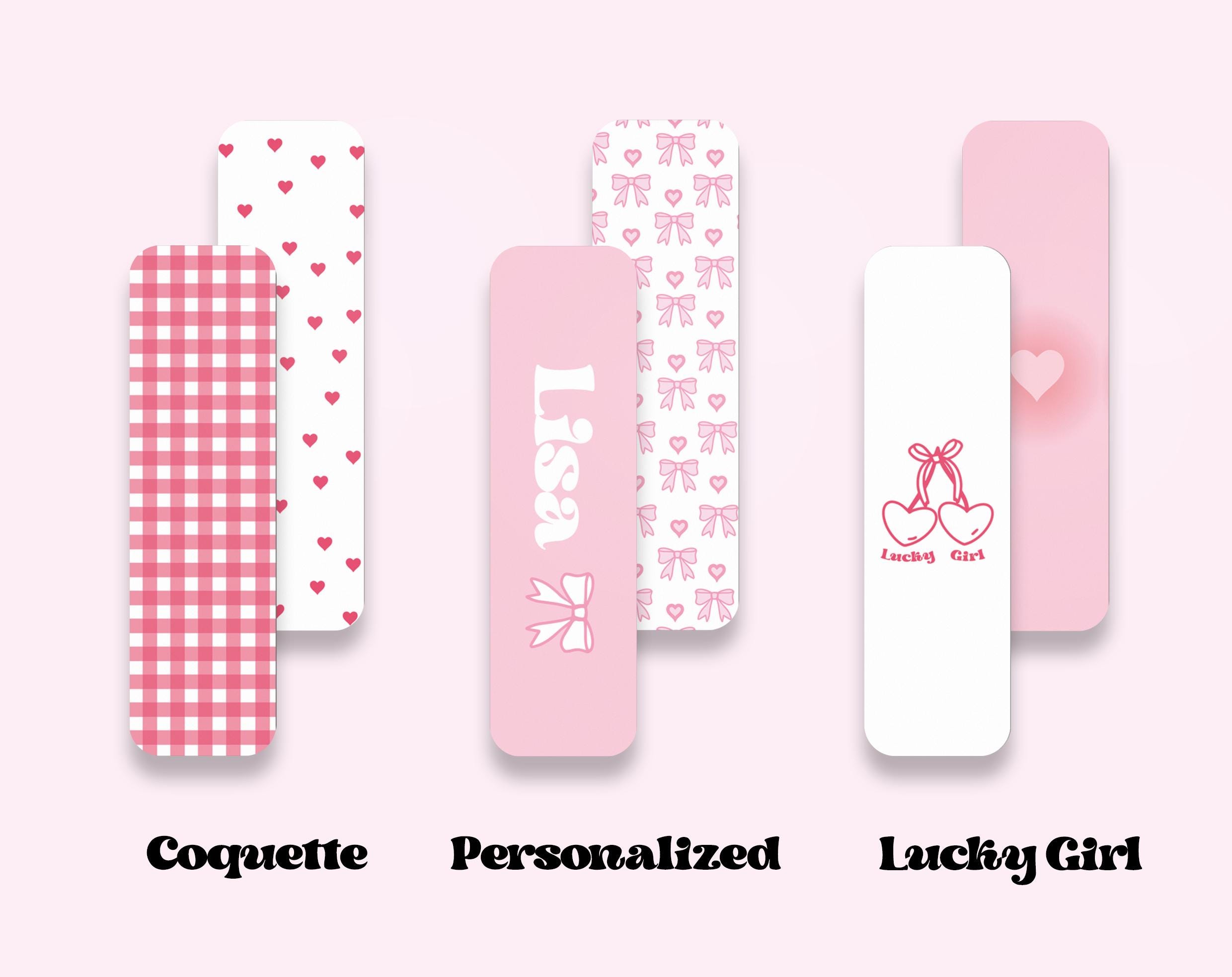 Personalized Coquette Bookmarks | Custom Name Bookmark | Cute Aesthetic ...