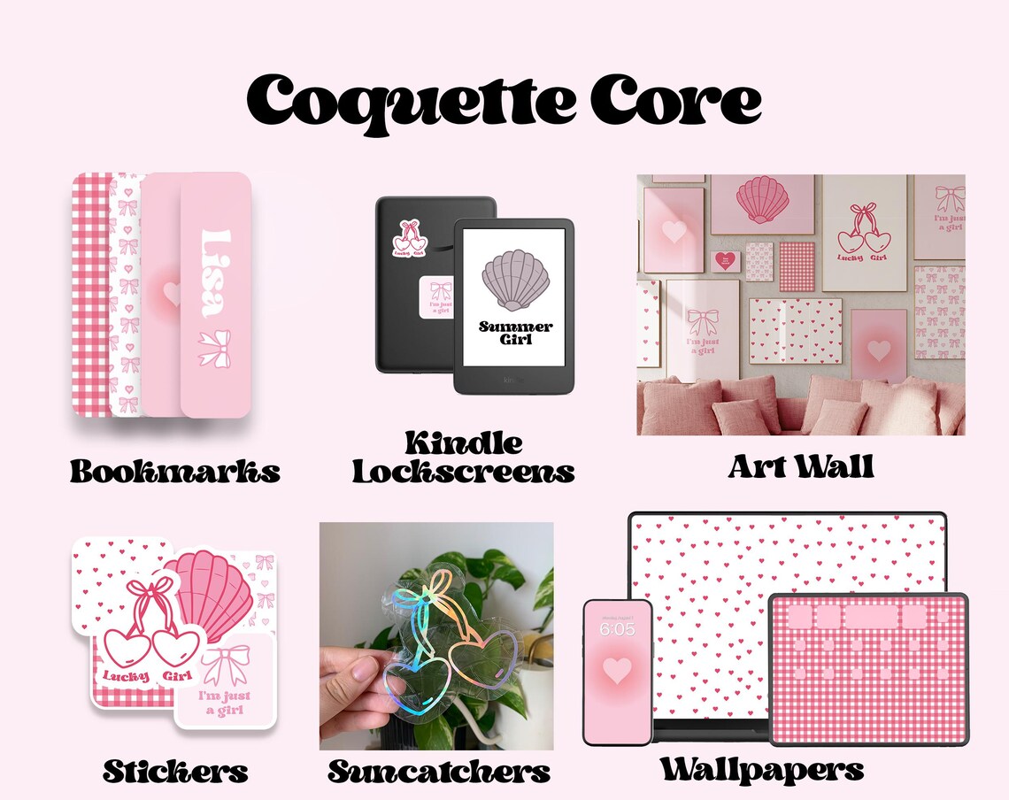 Flirty Stickers | Cute Aesthetic Stickers for Journals | Coquette Core ...