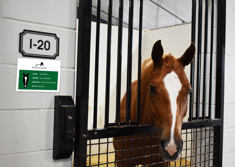 Editable Stall Card Template for Horse Shows With Logo and - Etsy