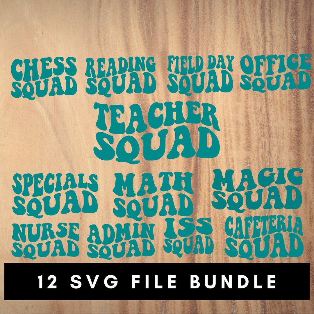 Elementary School Squad SVG Bundle, Office Squad Svg, Teacher Squad Svg ...