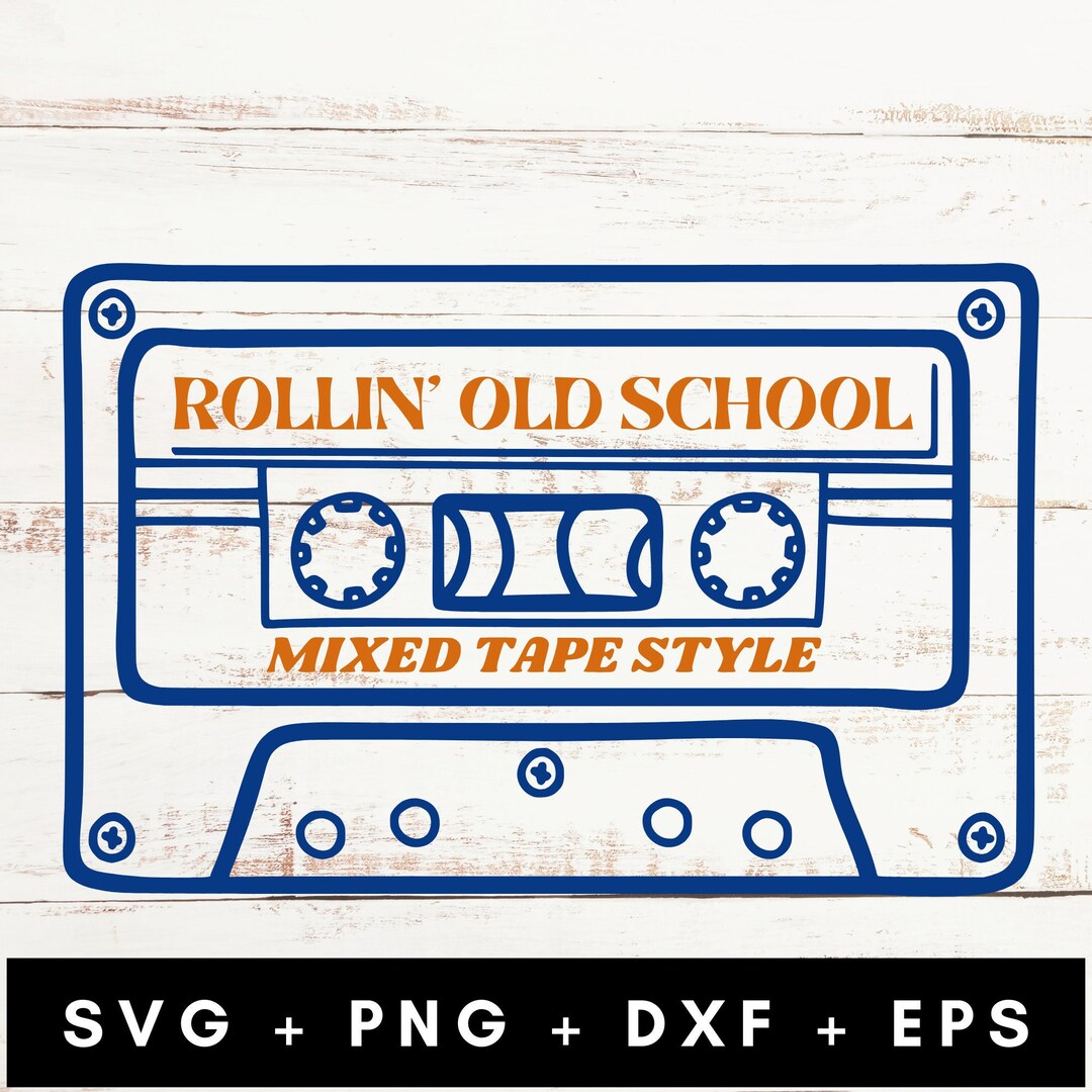 Buy Rollin' Old School Svg, Cassette Tape Svg, 50th Birthday Svg ...