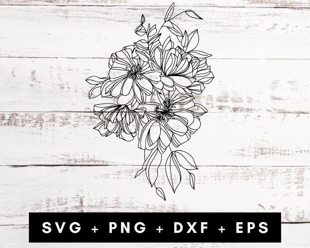Hand Drawn Flowers Svg, Wildflowers Svg, Floral Wild Flower Svg ...