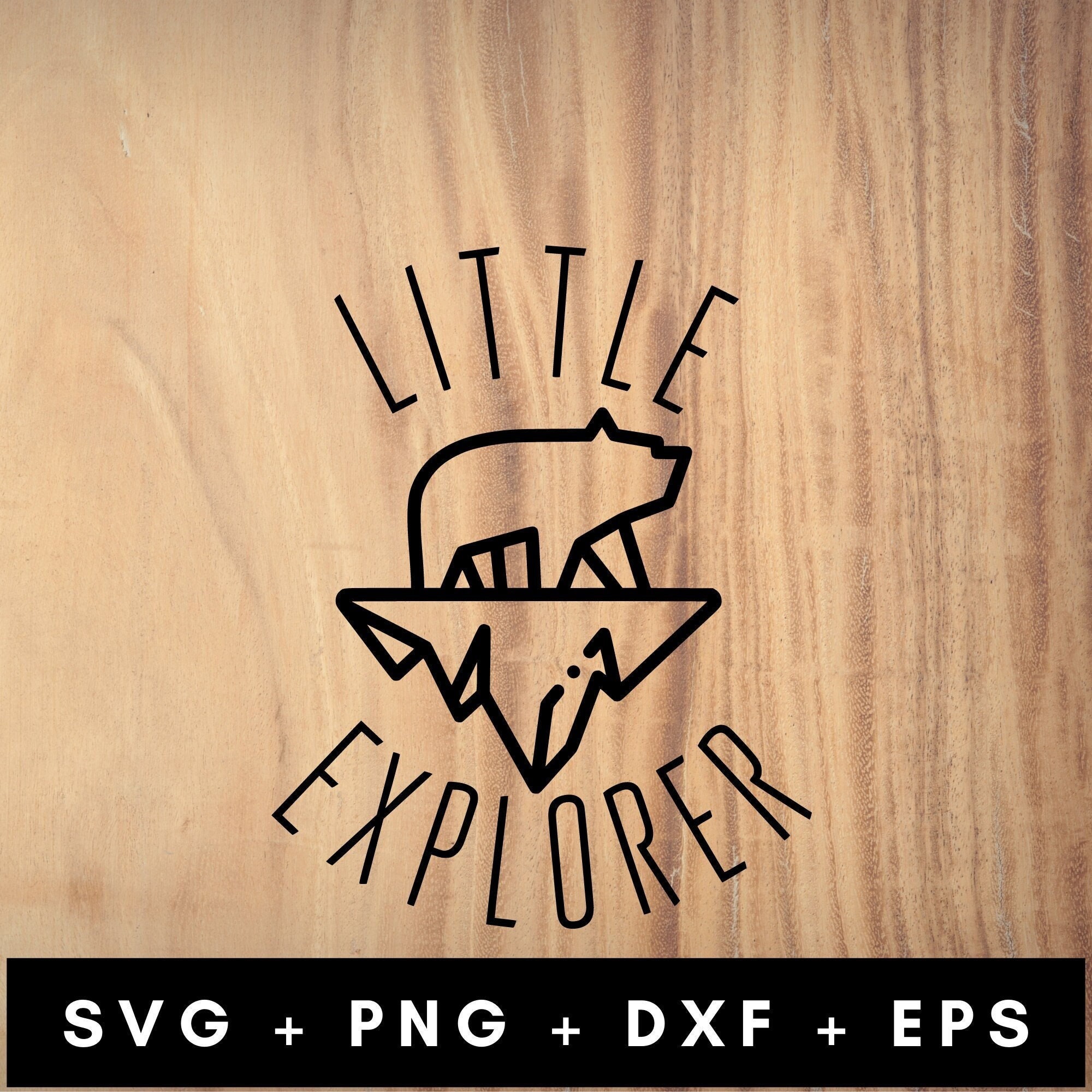 Little Explorer Bear Svg Png Eps Dxf, Kids Shirt Svg, Cute Wild Kid Svg ...
