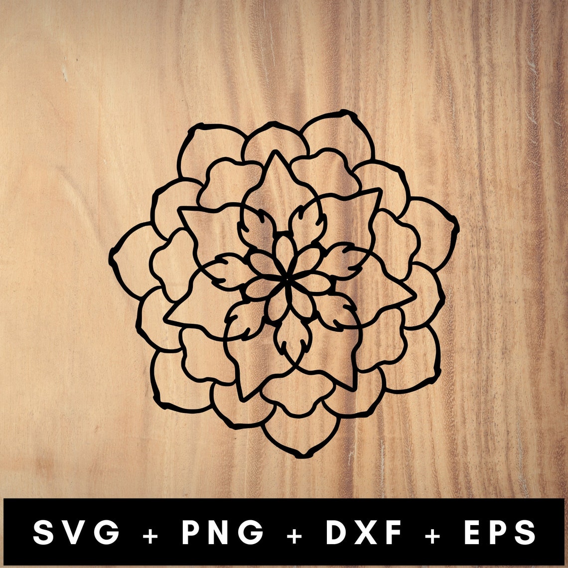 Flower Outline Decal Cut File Digital Download Flower | Etsy