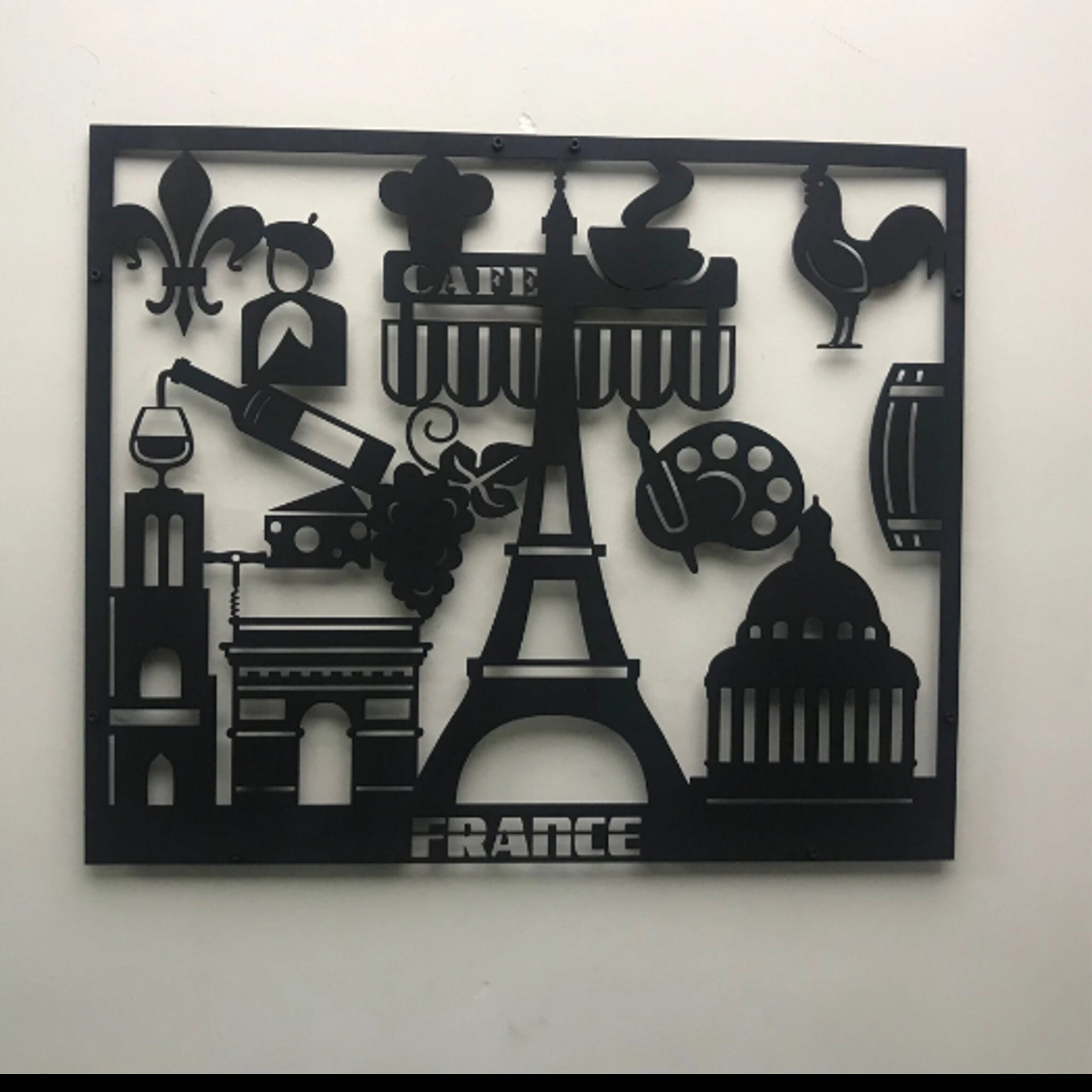 Metal Wall Decor Entryway Wall Art France Wall Decor Paris - Etsy