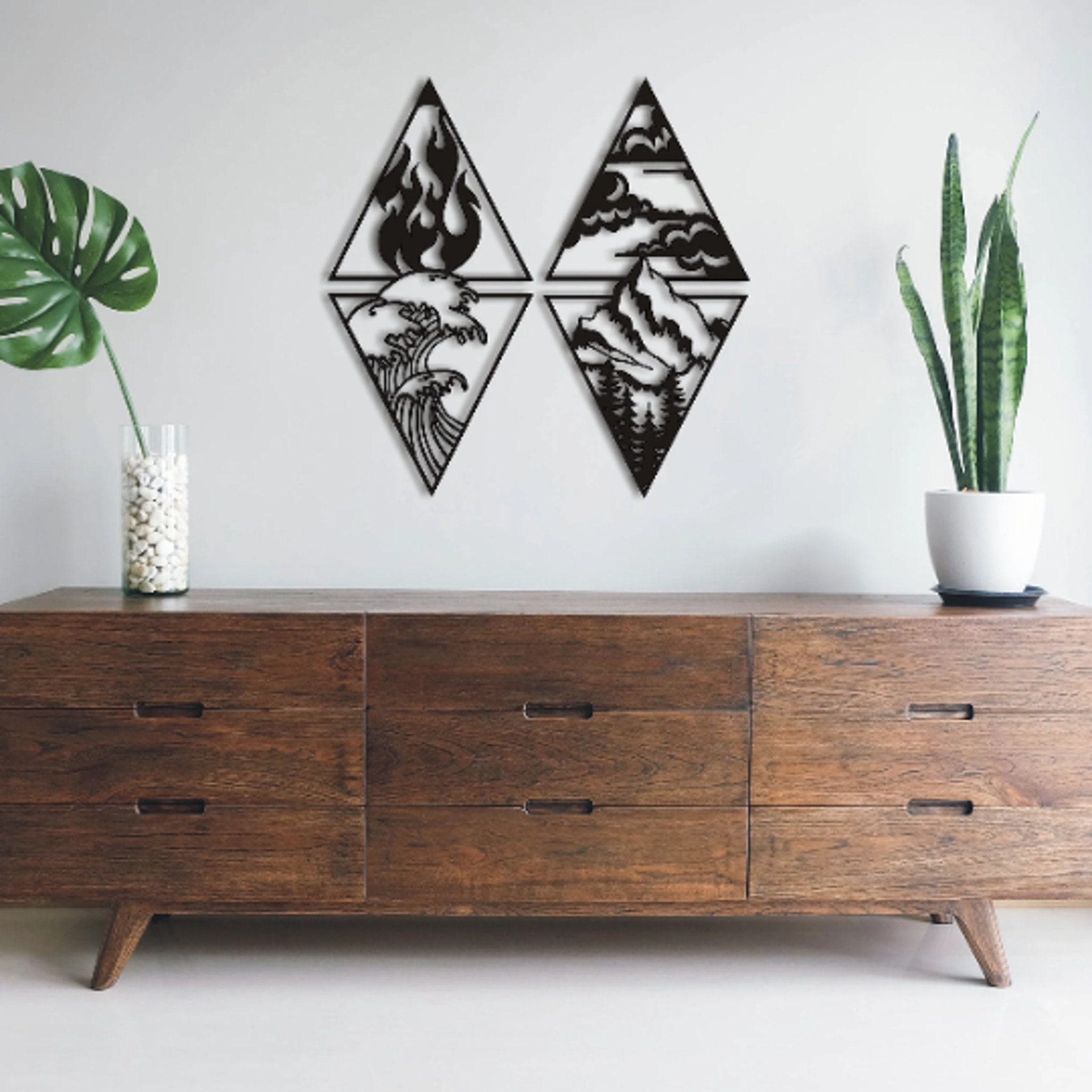 Elements Metal Wall Art Decor, Metal Wall Decor, Wall Decoration ...
