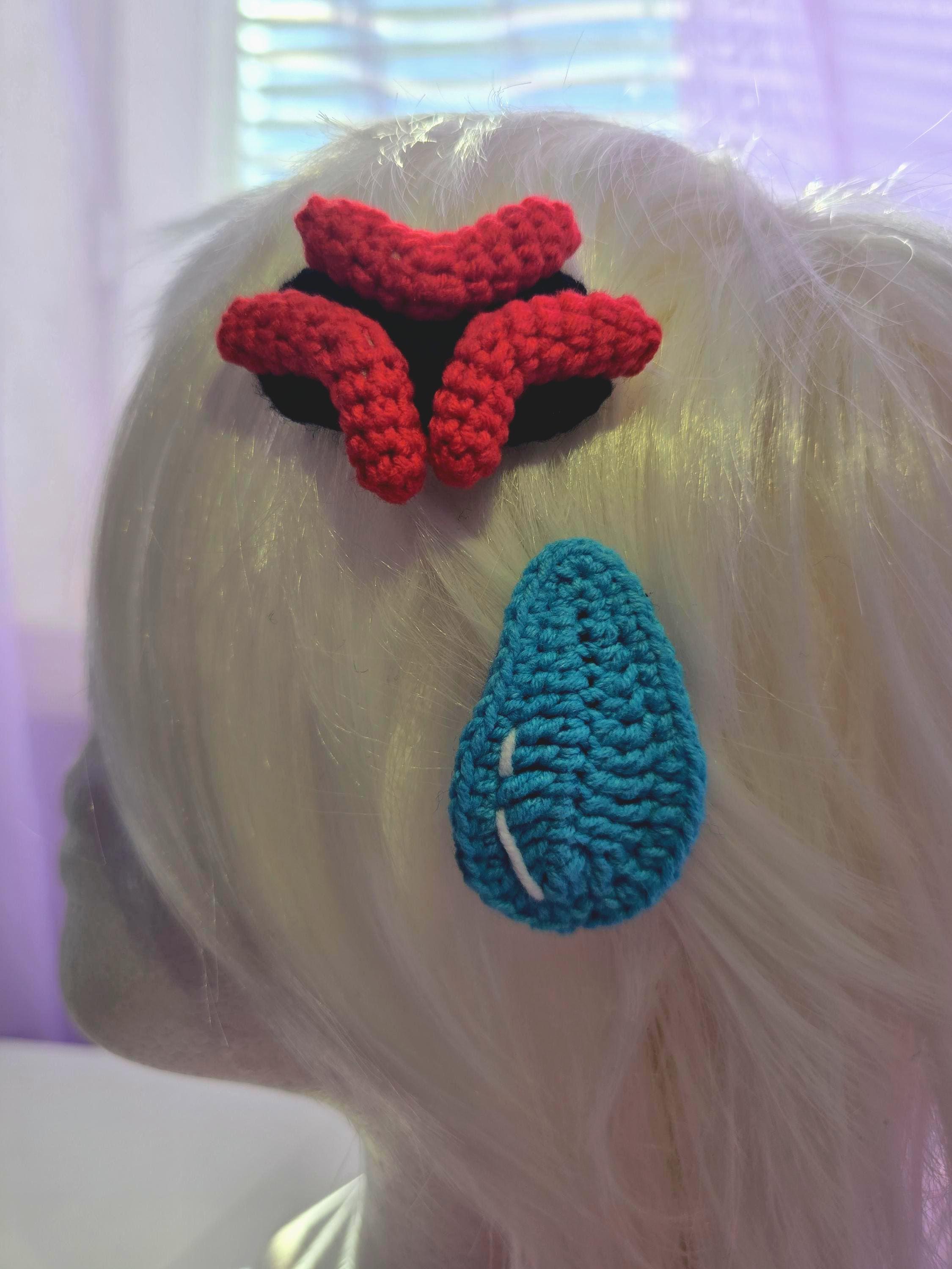 Handmade Crochet Angry, Drop, Exclamation Mark Manpu Hairclip Cute ...