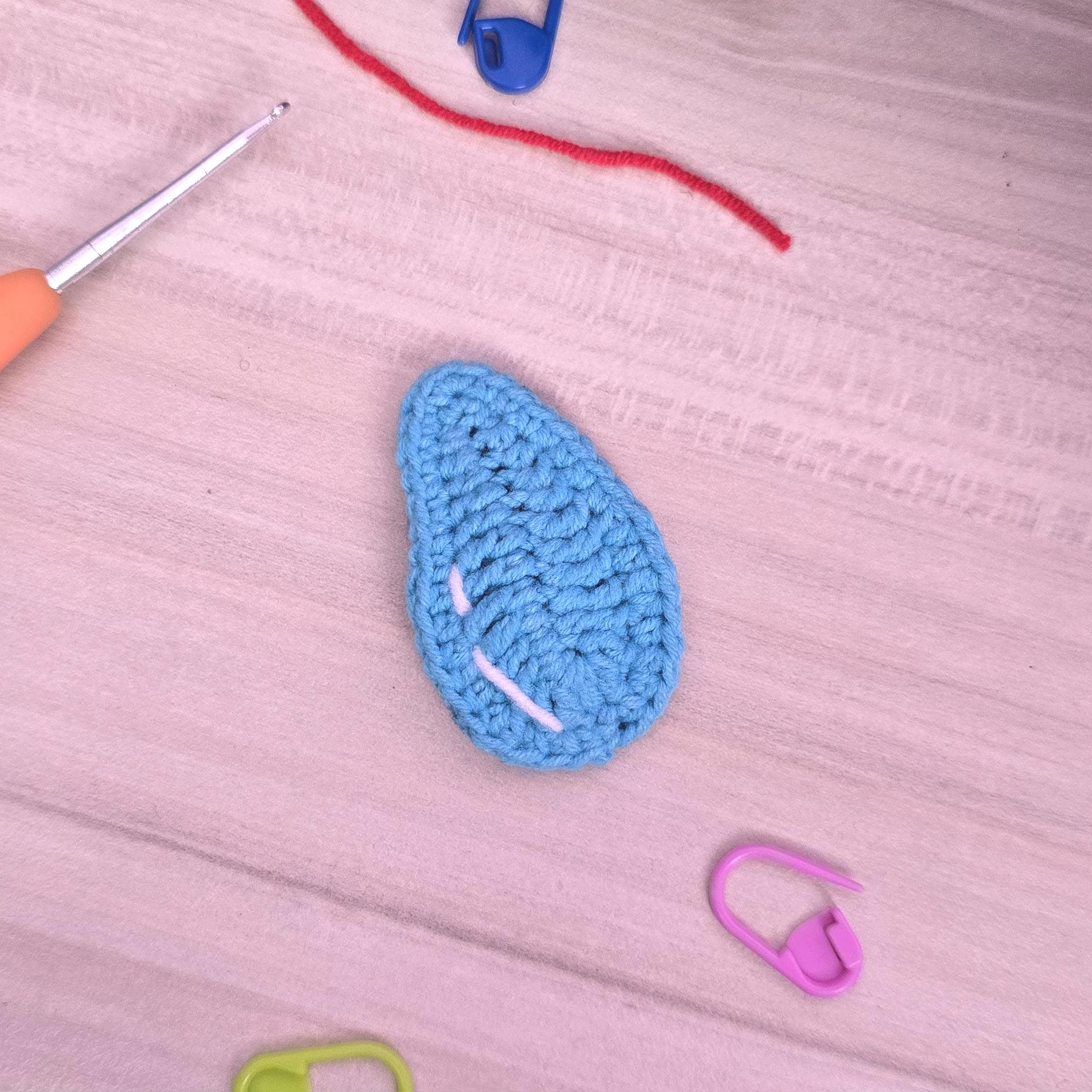 Handmade Crochet Angry, Drop, Exclamation Mark Manpu Hairclip Cute ...