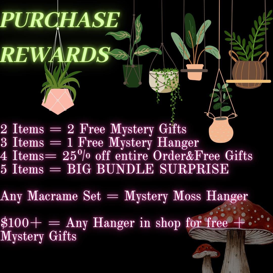 PLANT REWARD PURCHASES - Etsy