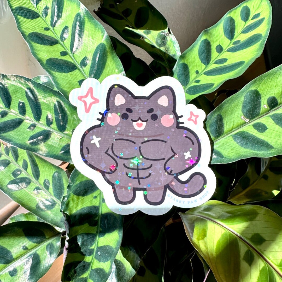Buff Cat Sticker / Magnet - Etsy