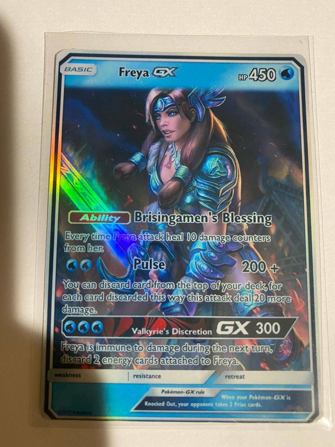 Freya God Egyptian Greek Gx Ex Vmax V Card Orica Holographic Pikachu ...