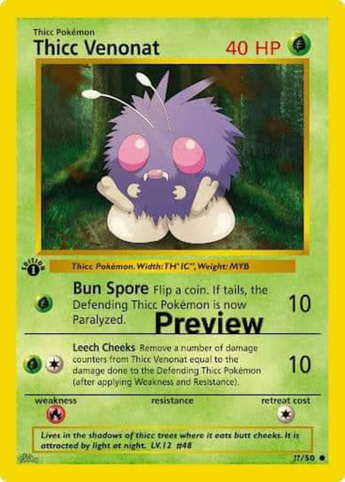 Thicc Venonat Charizard Gx Ex Vmax V Pokémon Card Orica - Etsy Canada