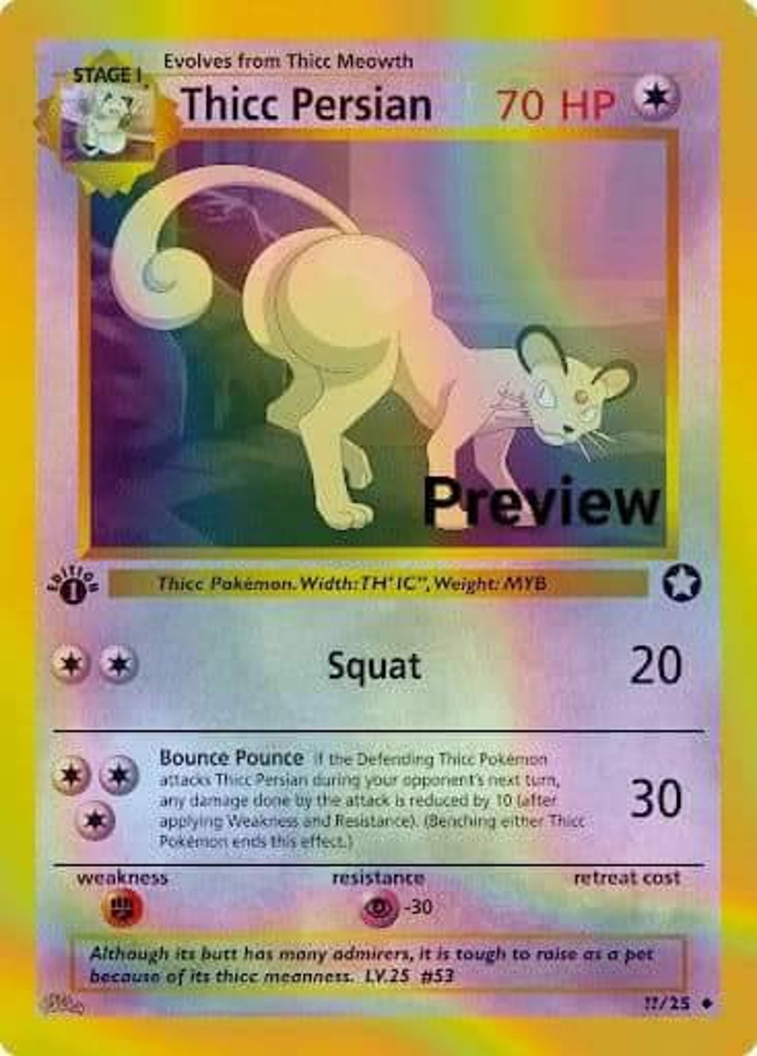 Thicc Persian Charizard Gx Ex Vmax V Pokémon Card Orica - Etsy