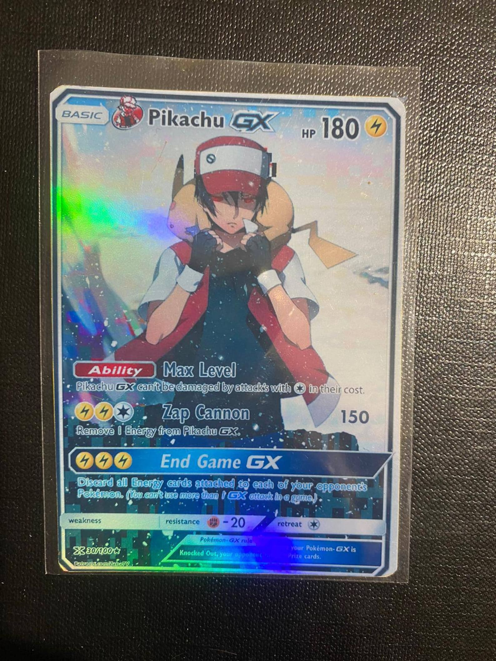 Red Pikachu Trainer Gx Ex Vmax V Pokémon Card Orica - Etsy
