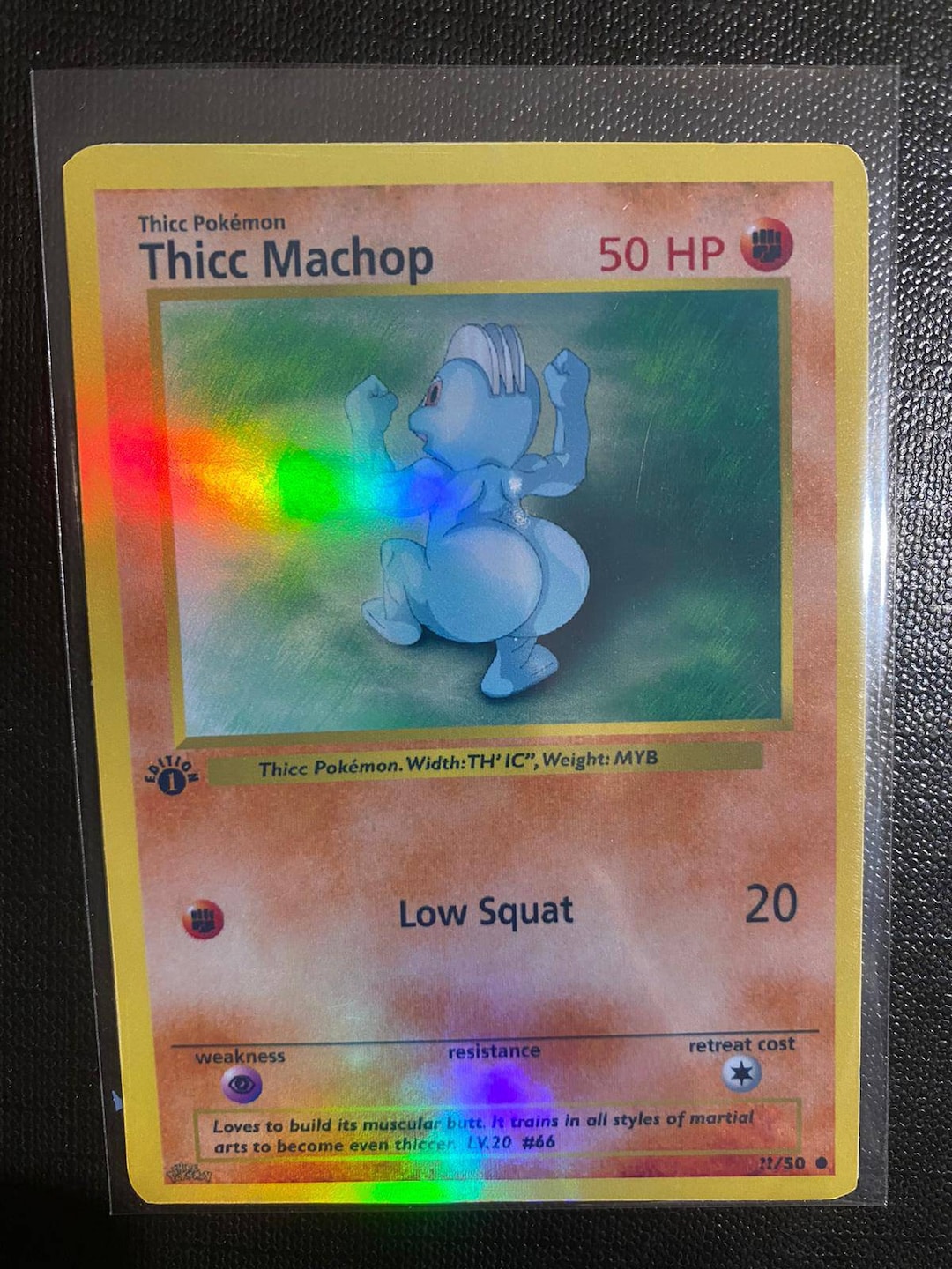 Thicc Machop Charizard Gx Ex Vmax V Pokémon Card Orica Holographic ...