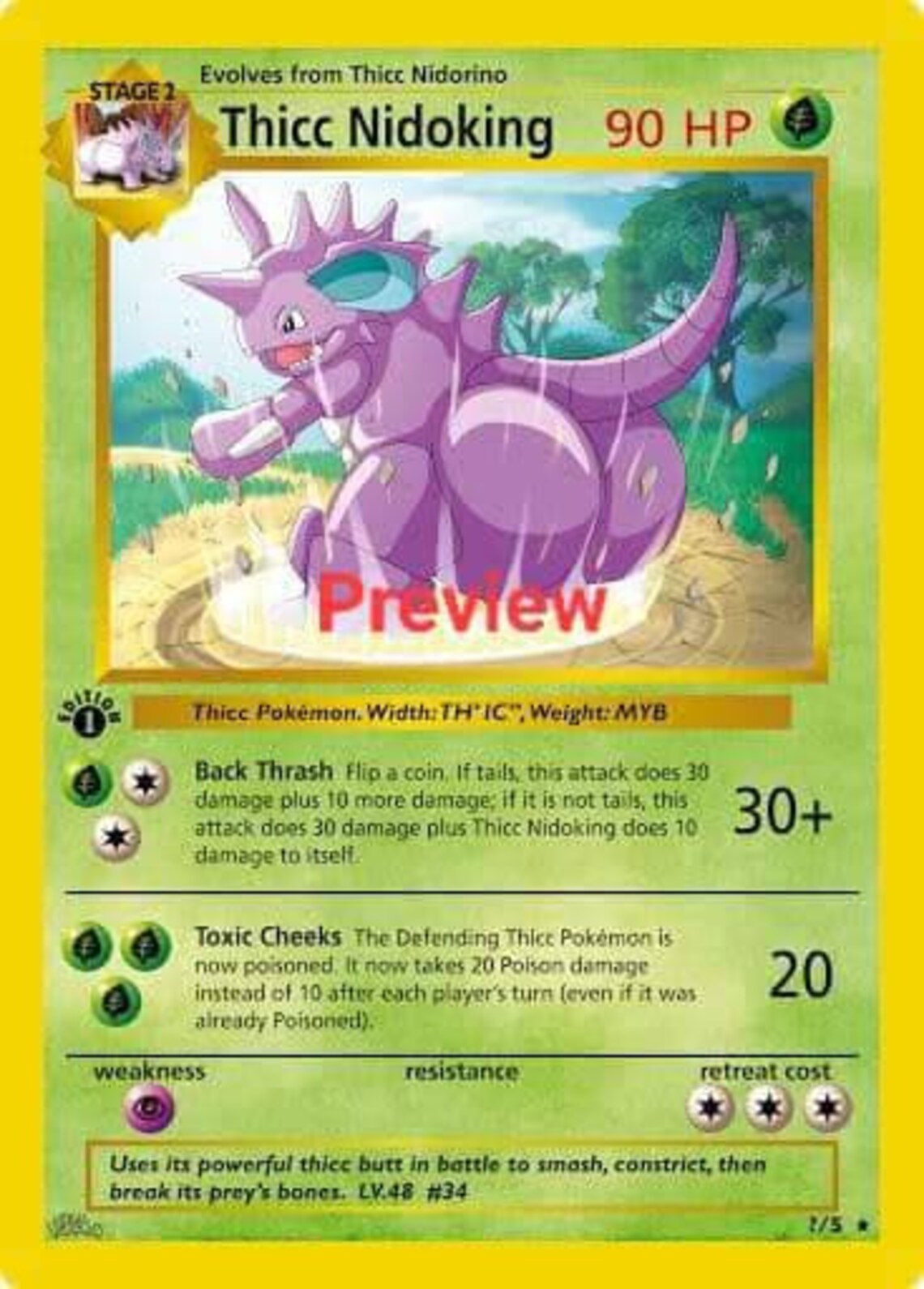 Thicc Nidoking Charizard Gx Ex Vmax V Pokémon Card Orica - Etsy Canada