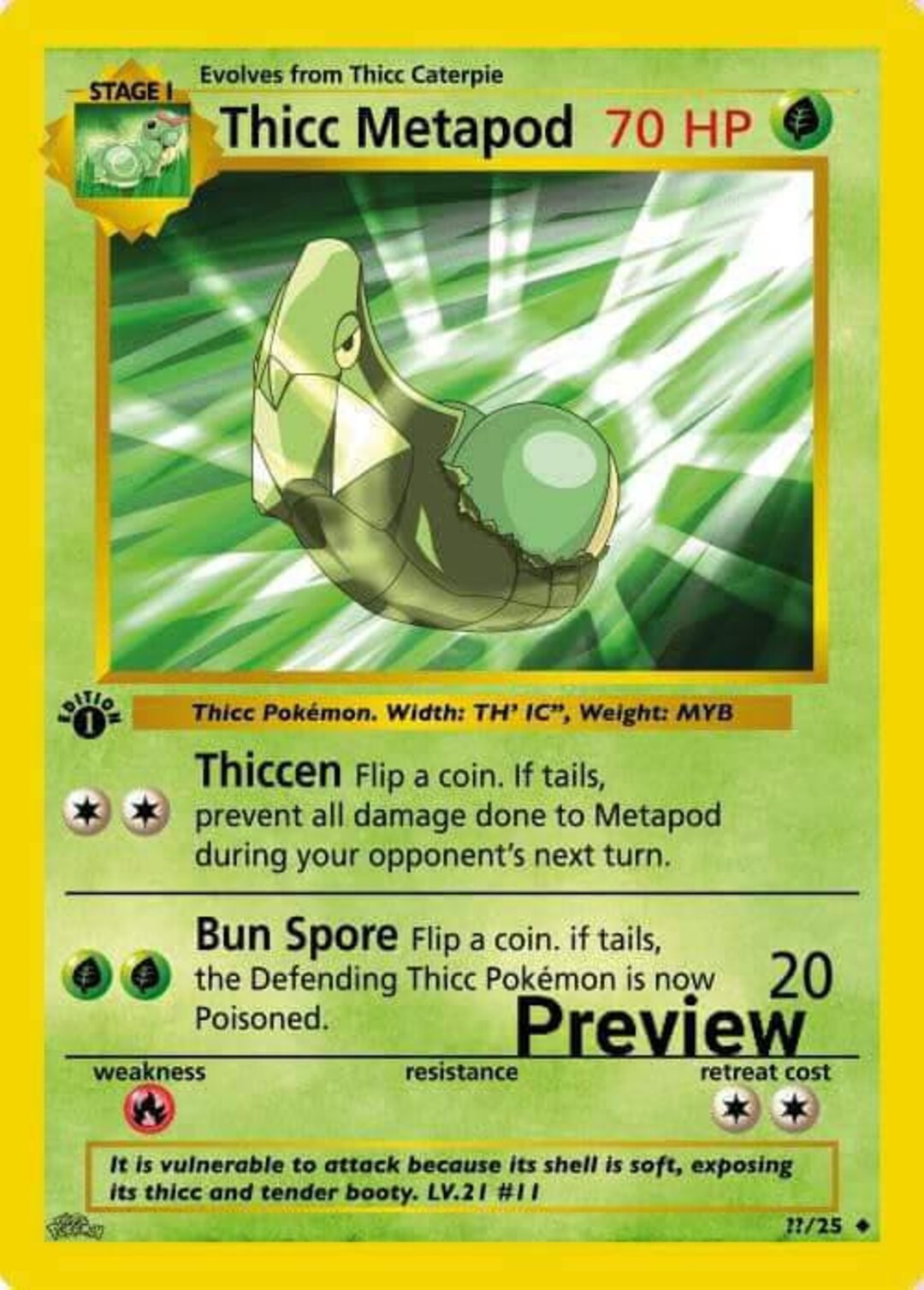 Metapod Card