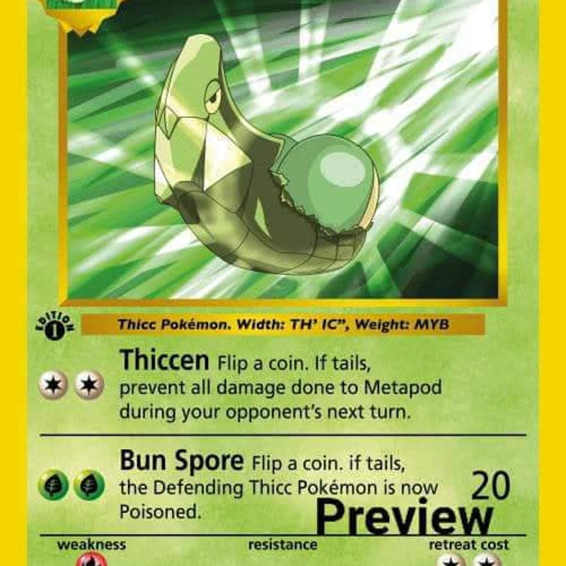 Thicc Pikachu Card - Etsy