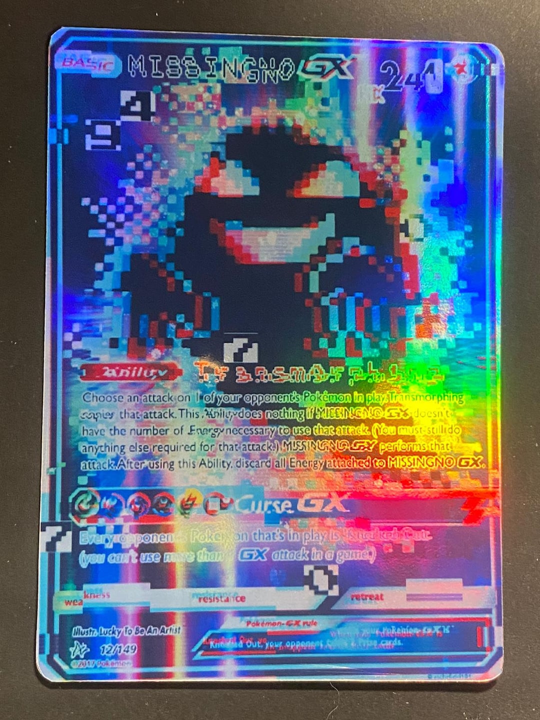 Missingno Missino Charizard Gx Ex Vmax V Pokémon Card Orica Holographic ...
