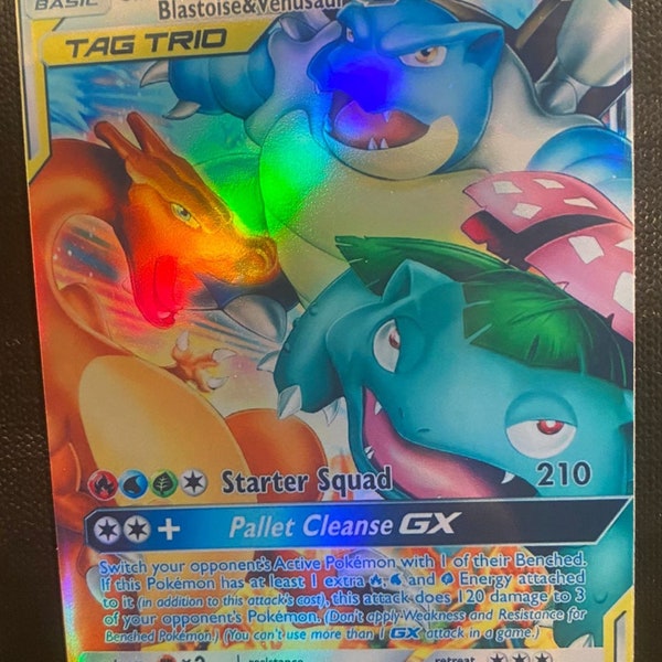 Blastoise Venusaur Charizard Trio Card - Etsy