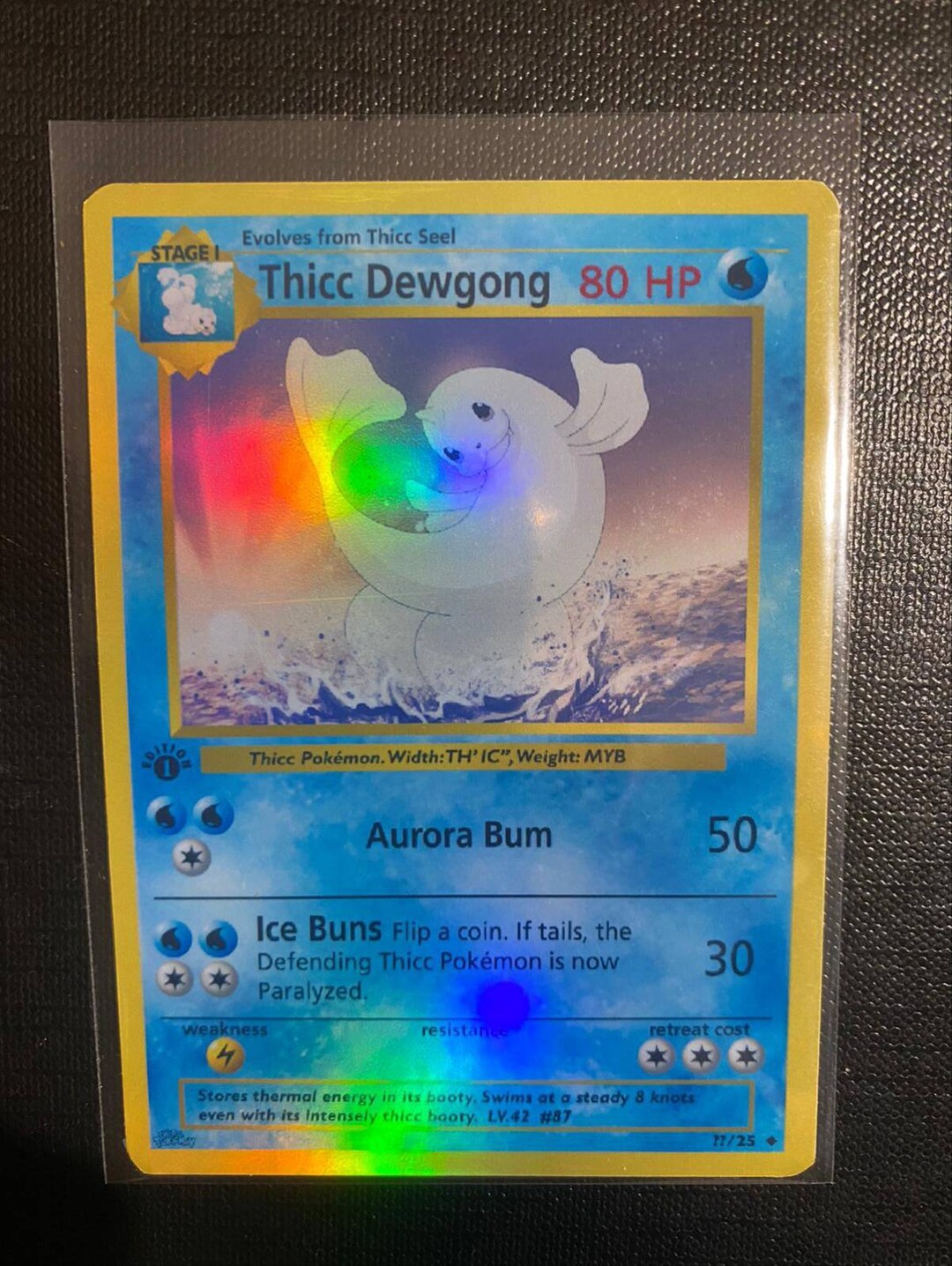 Thicc Dewgong Charizard Gx Ex Vmax V Pokémon Card Orica Holographic ...