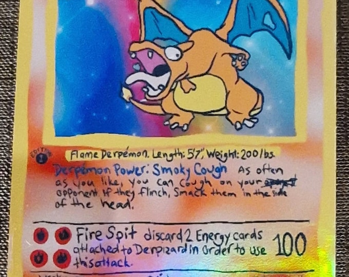 Derpizard Derpy Charizard Gx Ex Vmax V Pokémon Card Orica Holographic ...