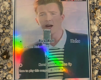 Rick Astley Rick Roll Rickroll Gx Ex Vmax V Pokémon Card Orica - Etsy ...