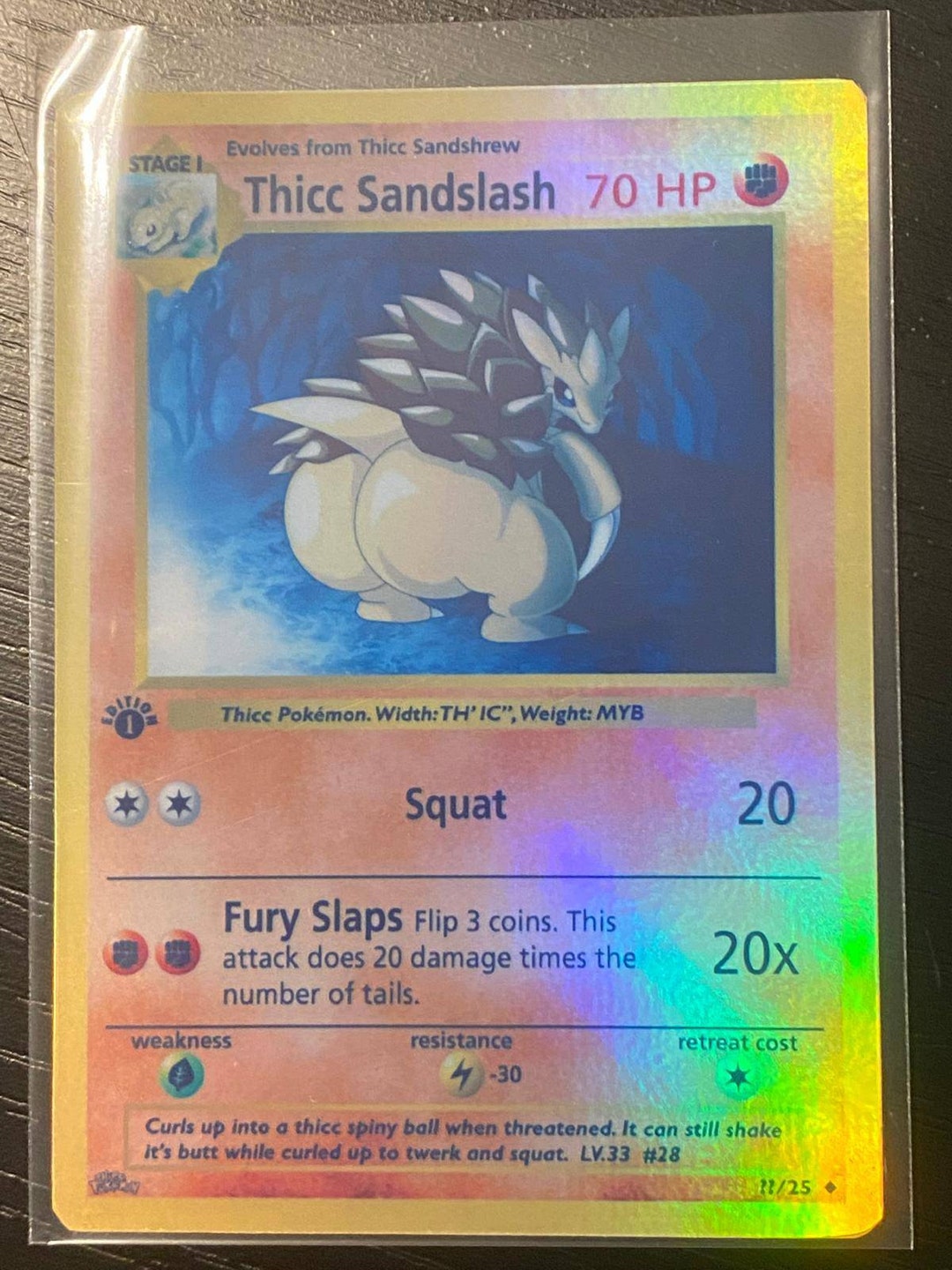Thicc Sandslash Charizard Gx Ex Vmax V Pokémon Card Orica Holographic ...