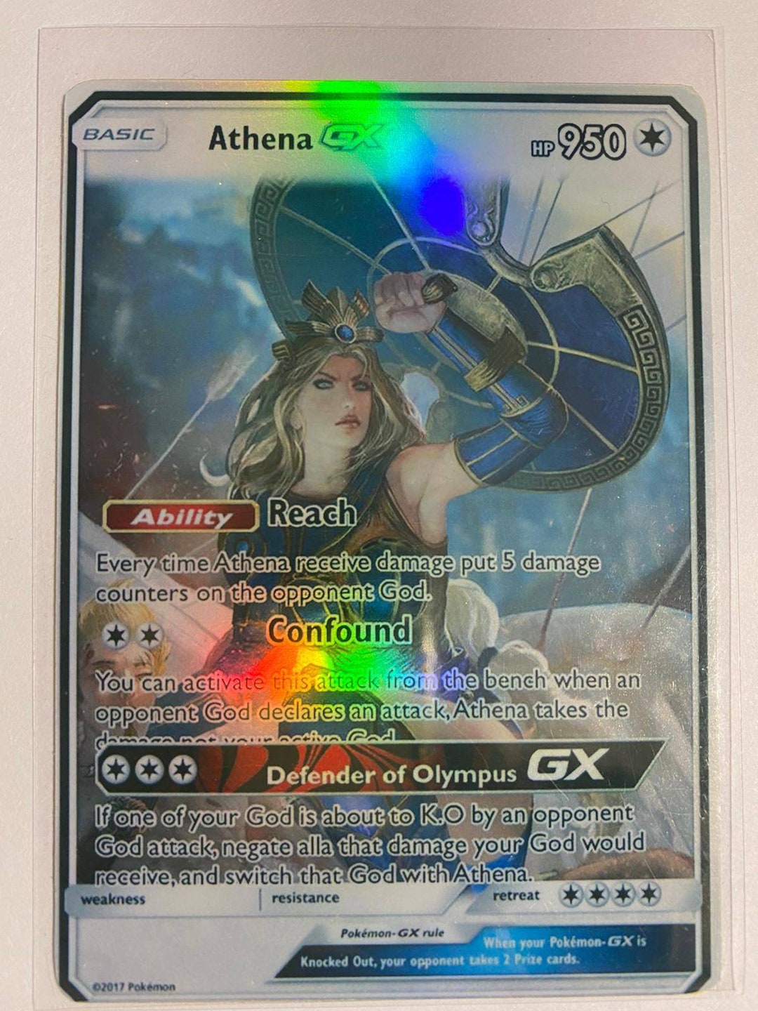 Athena God Egyptian Greek Gx Ex Vmax V Pokémon Card Orica - Etsy