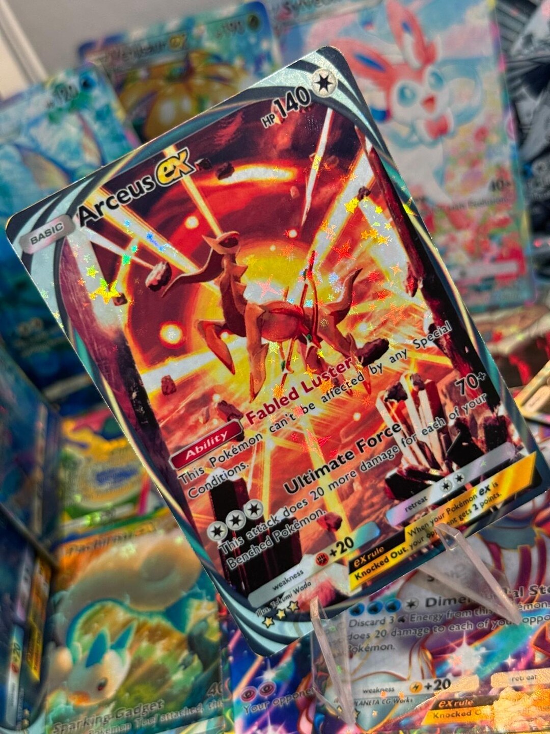 Arceus Shiny Ex Pocket App Tcg Gx Vmax V Card Holographic Full Art ...