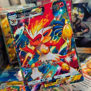 Incineroar Shiny Shining Ex Tcg Gx Vmax V Card Holographic Pikachu ...