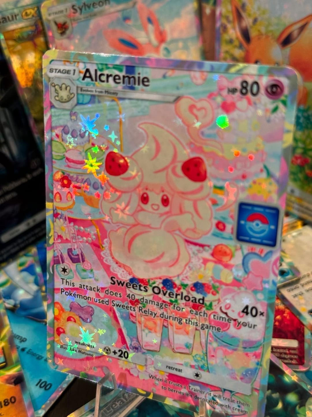 Alcremie Shiny Shining Ex Pocket App Tcg Gx Vmax V Card Holographic ...