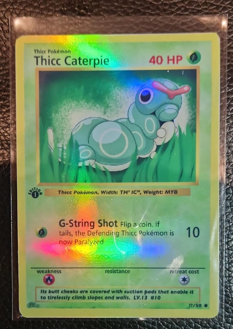Thicc Caterpie Charizard Gx Ex Vmax V Pokémon Card Orica - Etsy