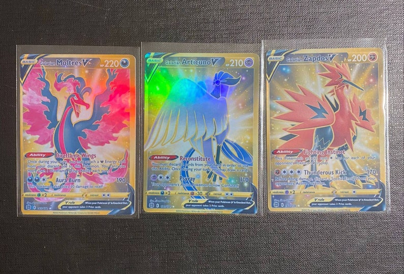 Zapdos Articuno Moltres Charizard Vmax Climax Gx Ex Vmax V - Etsy Singapore