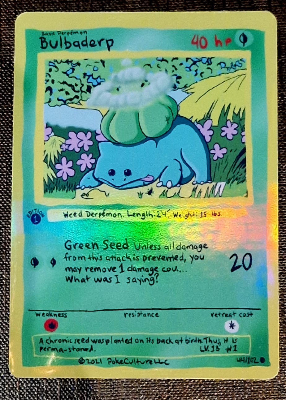 Bulbaderp Bulbasaur Derpy Charizard Gx Ex Vmax V Pokémon Card Orica ...