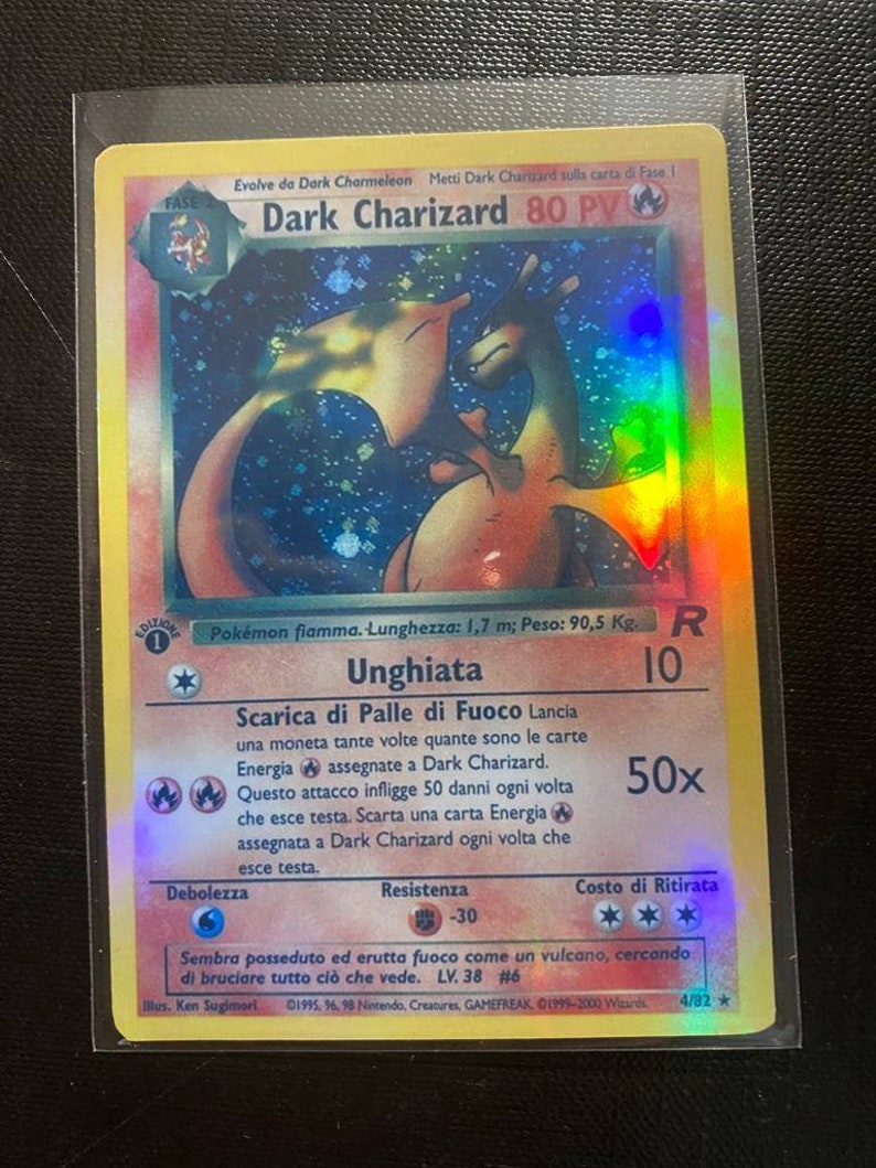 Dark Charizard 1 Ed Ita Team Rocket Gx Ex Vmax V Pokémon Card - Etsy