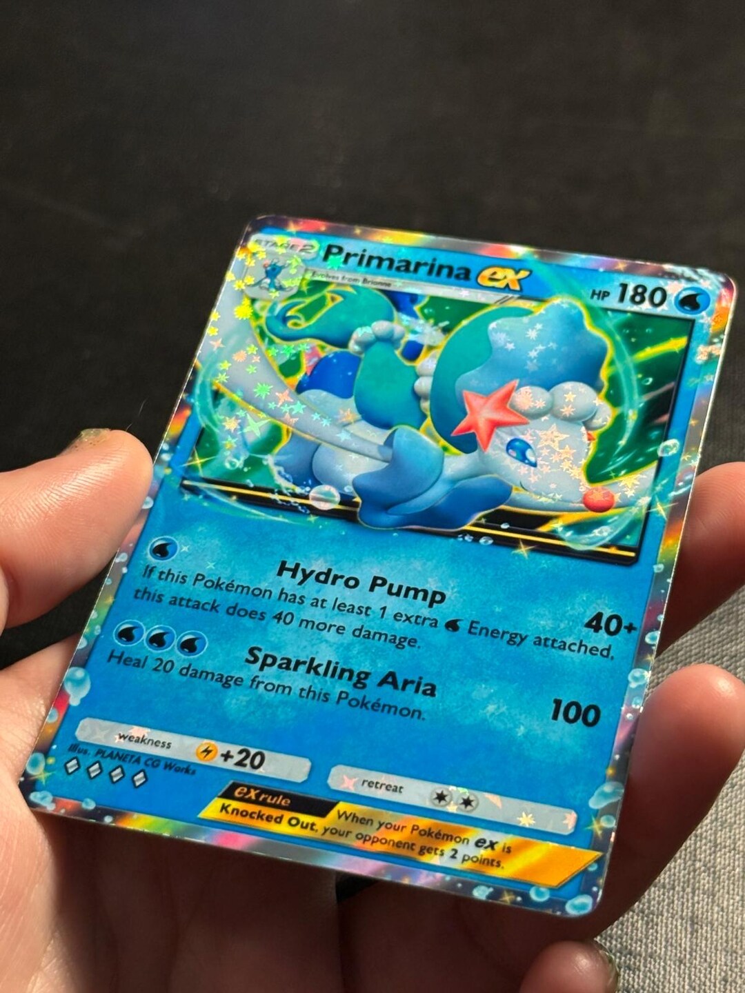 Primarina Ex Pocket App Tcg Gx Ex Vmax V Card Orica Holographic Pikachu ...