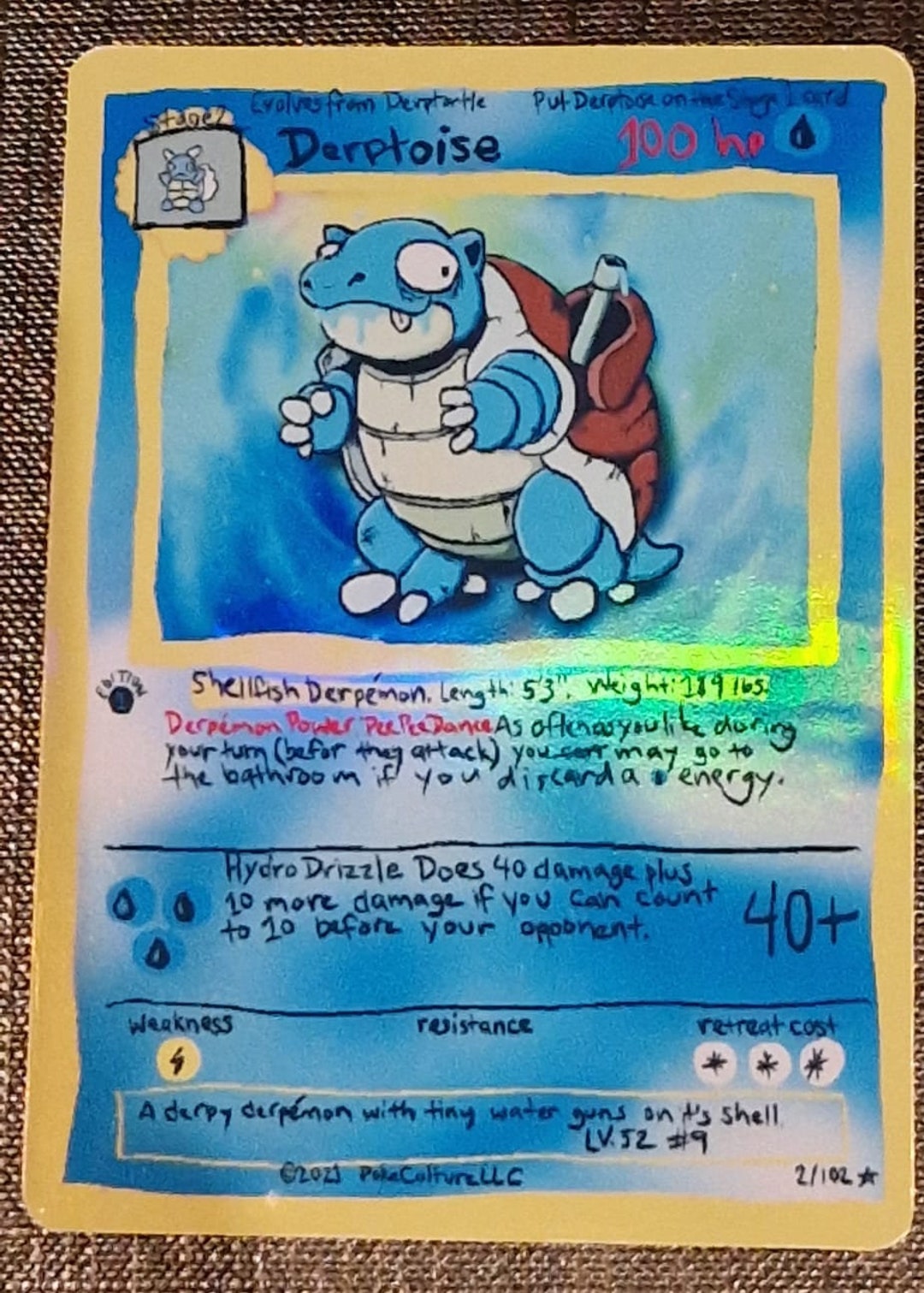 Derptoise Blastoise Derpy Charizard Gx Ex Vmax V Pokémon Card Orica ...