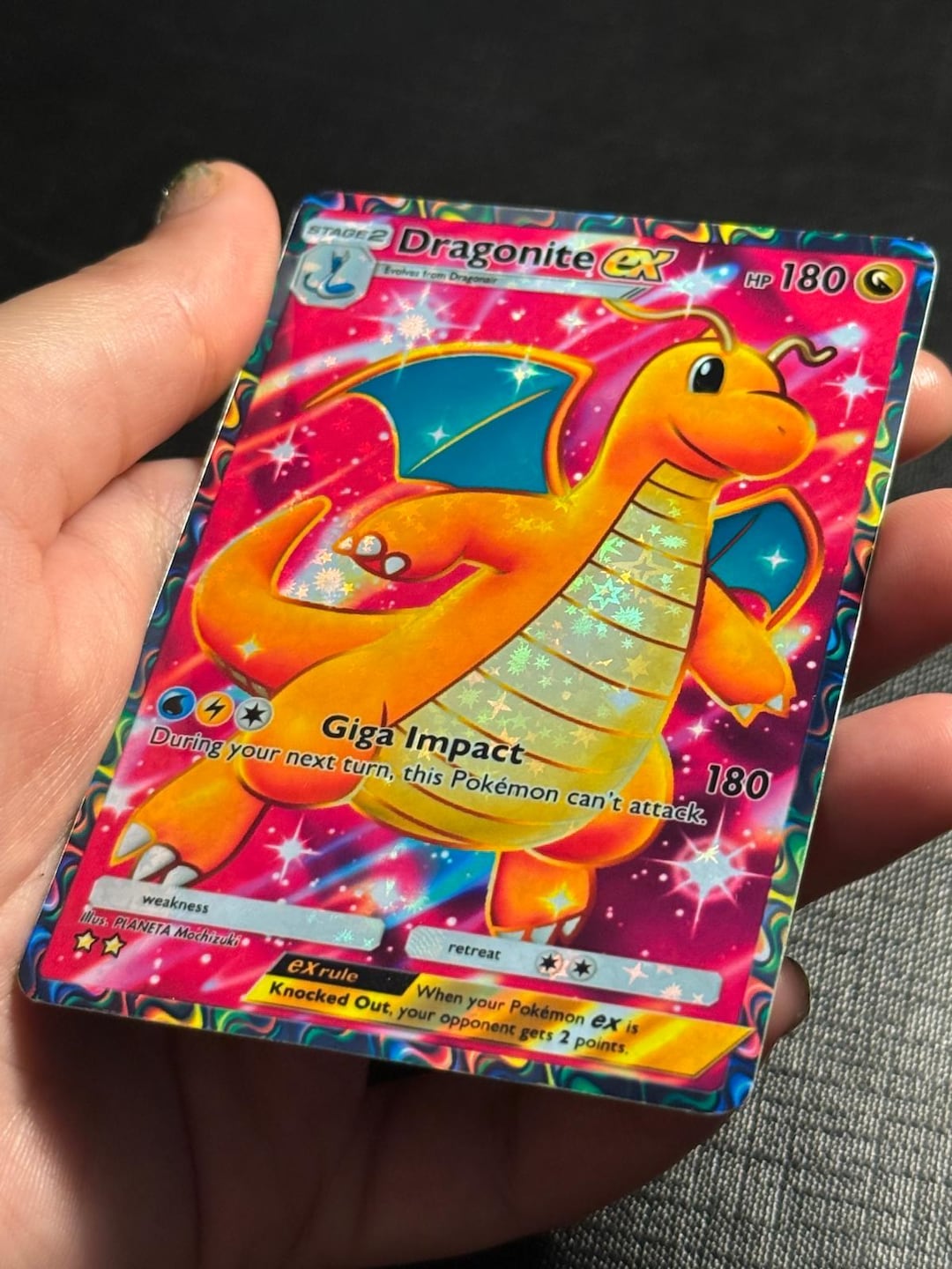Dragonite Ex Pocket App Tcg Gx Ex Vmax V Card Orica Holographic Pikachu ...