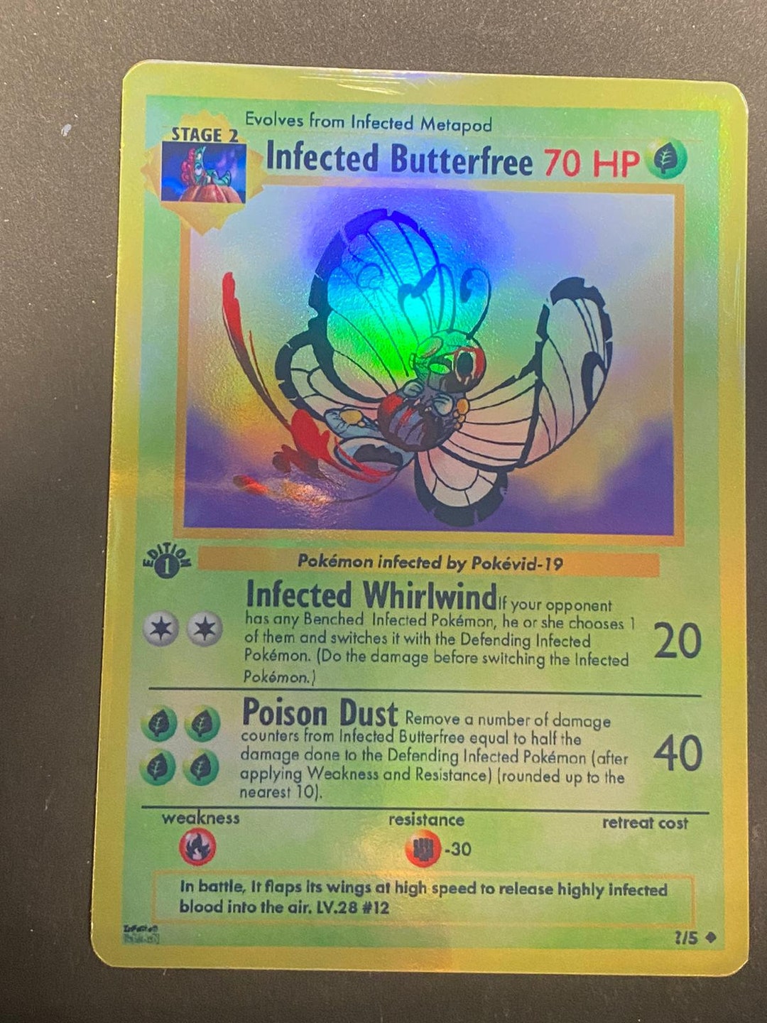Infected Butterfree Charizard Gx Ex Vmax V Pokémon Card Orica ...