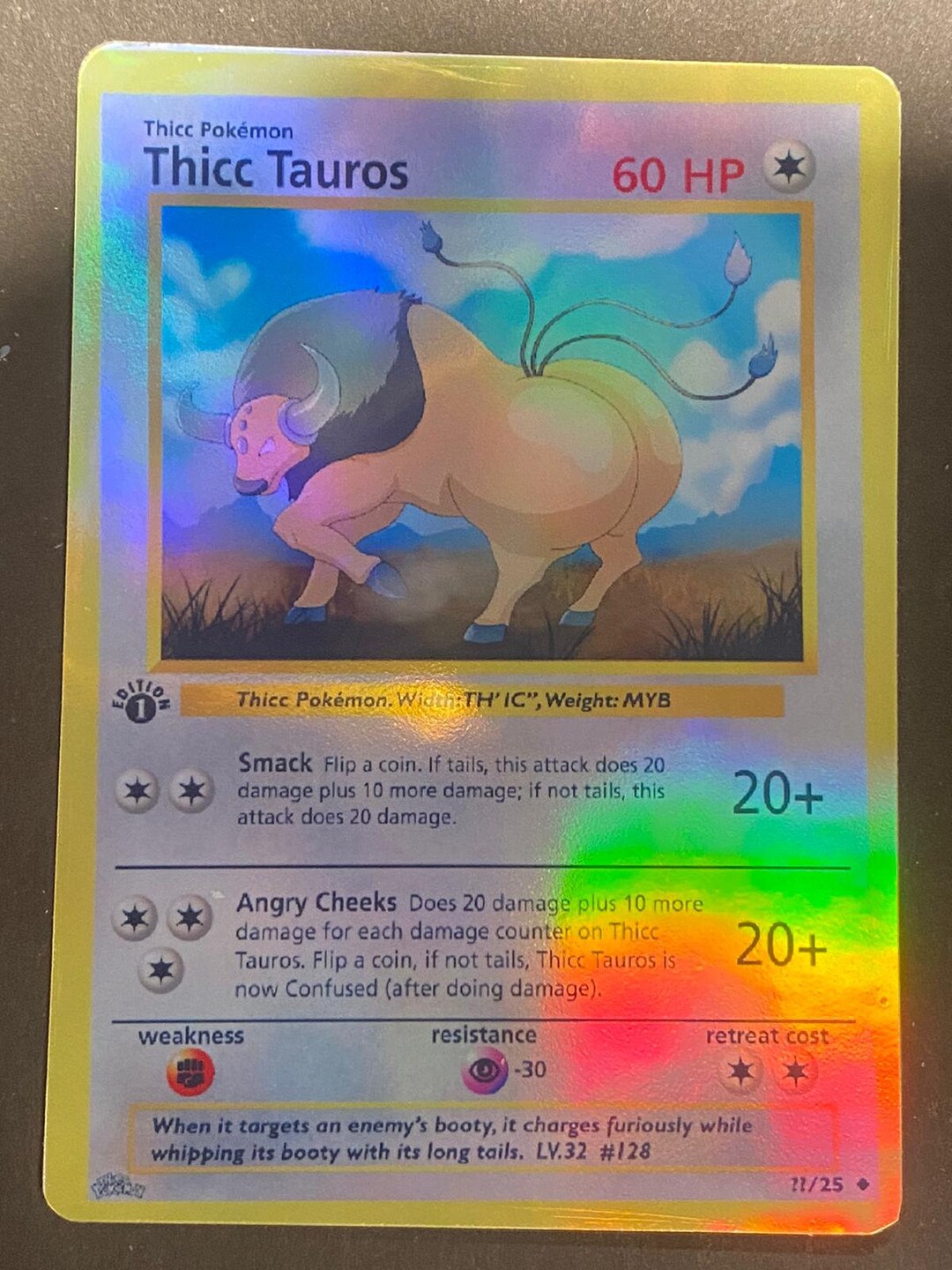 Thicc Tauros Charizard Gx Ex Vmax V Card Orica Holographic Pikachu ...